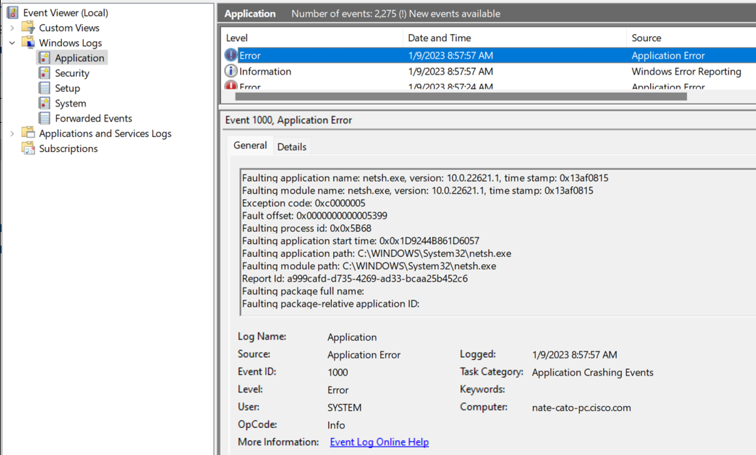 SDP client fails to connect due to netsh crashes with Windows 11 – Cato ... SDP client fails to connect due to netsh crashes with Windows 11 – Cato ...