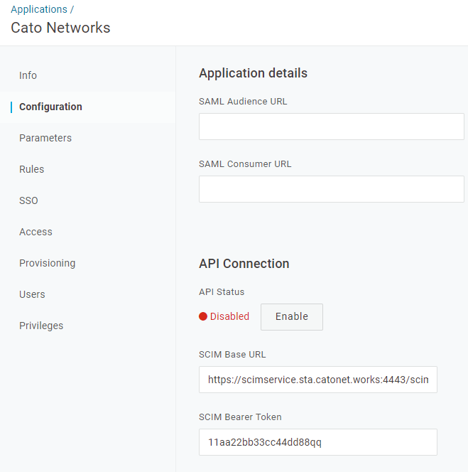 SCIM Provisioning with OneLogin – Cato Learning Center