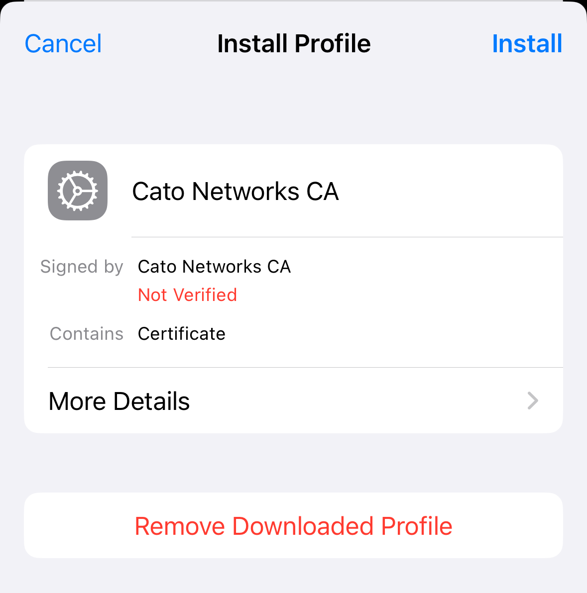 Installing the Cato Certificate on iOS Devices – Cato Learning Center
