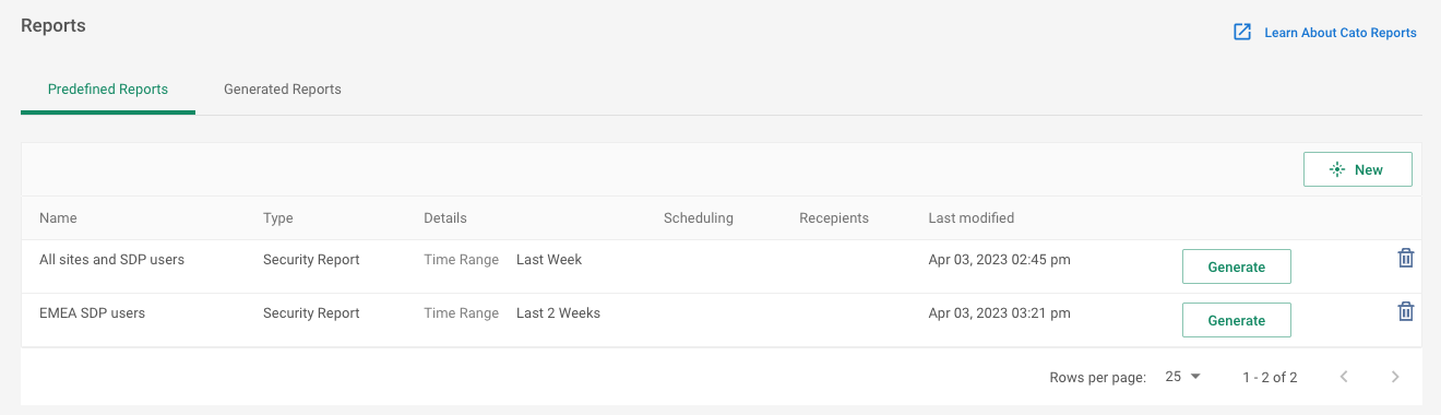 Generating a Security Events Report – Cato Learning Center