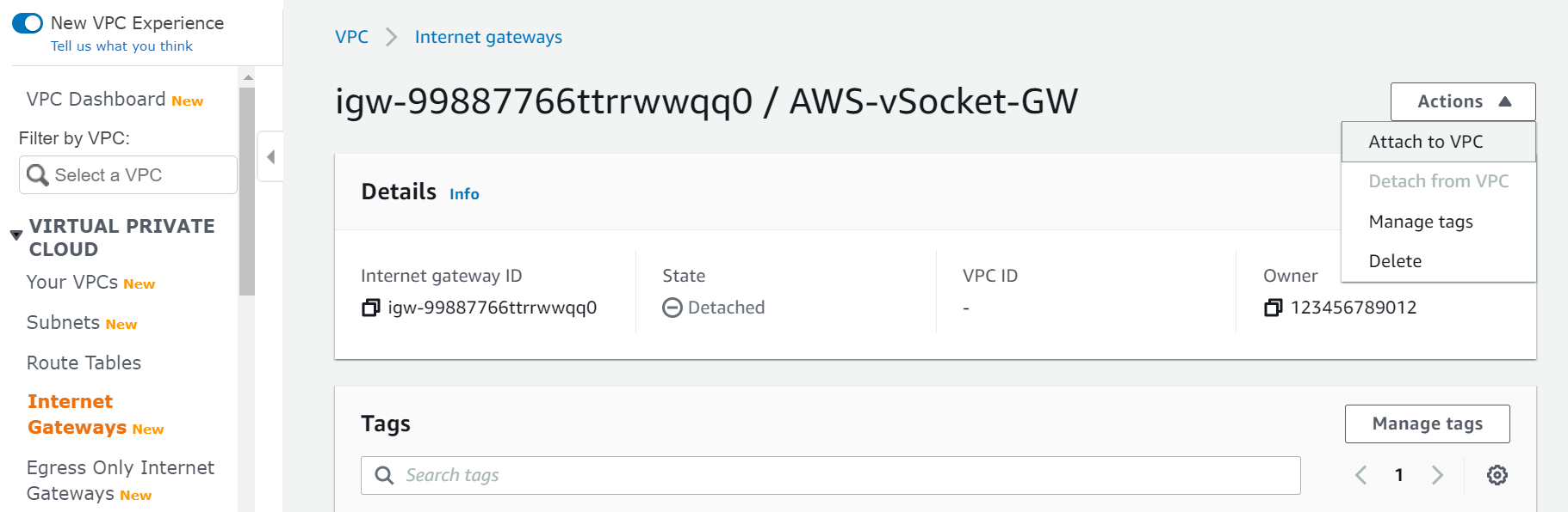 Deploying an AWS vSocket Site Manually – Cato Learning Center