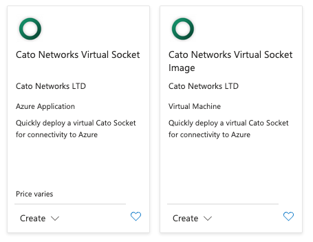 Deploying Azure vSockets from the Marketplace – Cato Learning Center