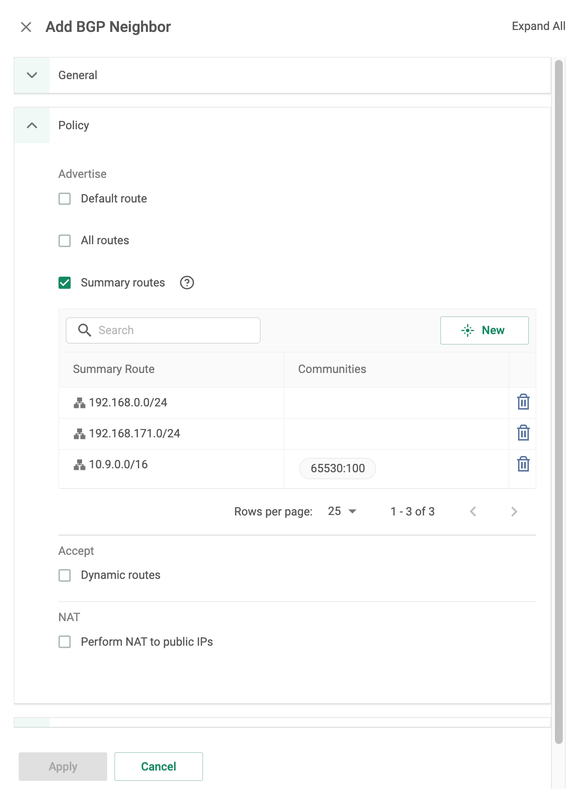 Working with BGP Summary Routes – Cato Learning Center