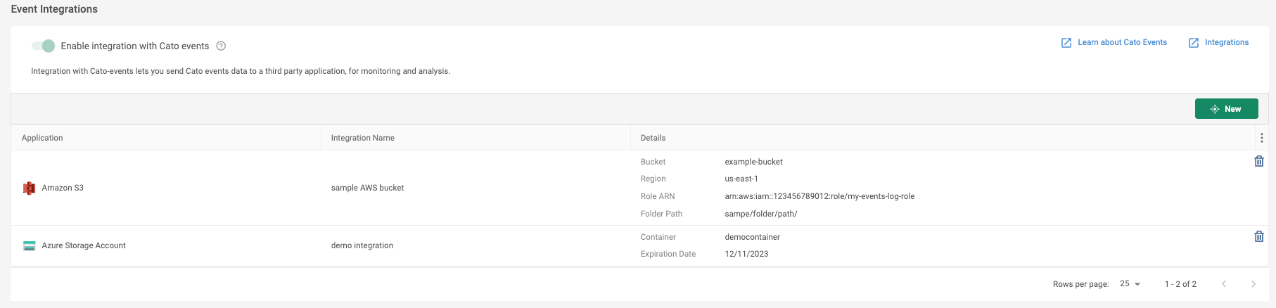 CatoイベントをAzureストレージアカウントに統合する – ナレッジベース