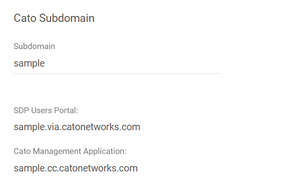 Configuring SSO and the Subdomain for the Account – Cato Learning Center