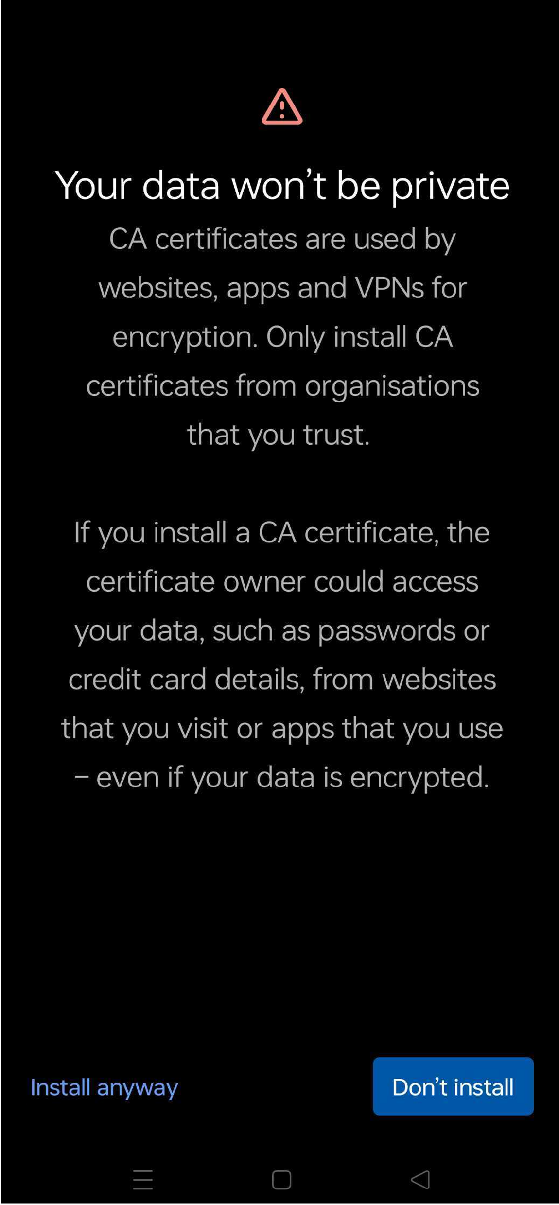 Instalando o Certificado Cato em Dispositivos Android – Base de Conhecimento