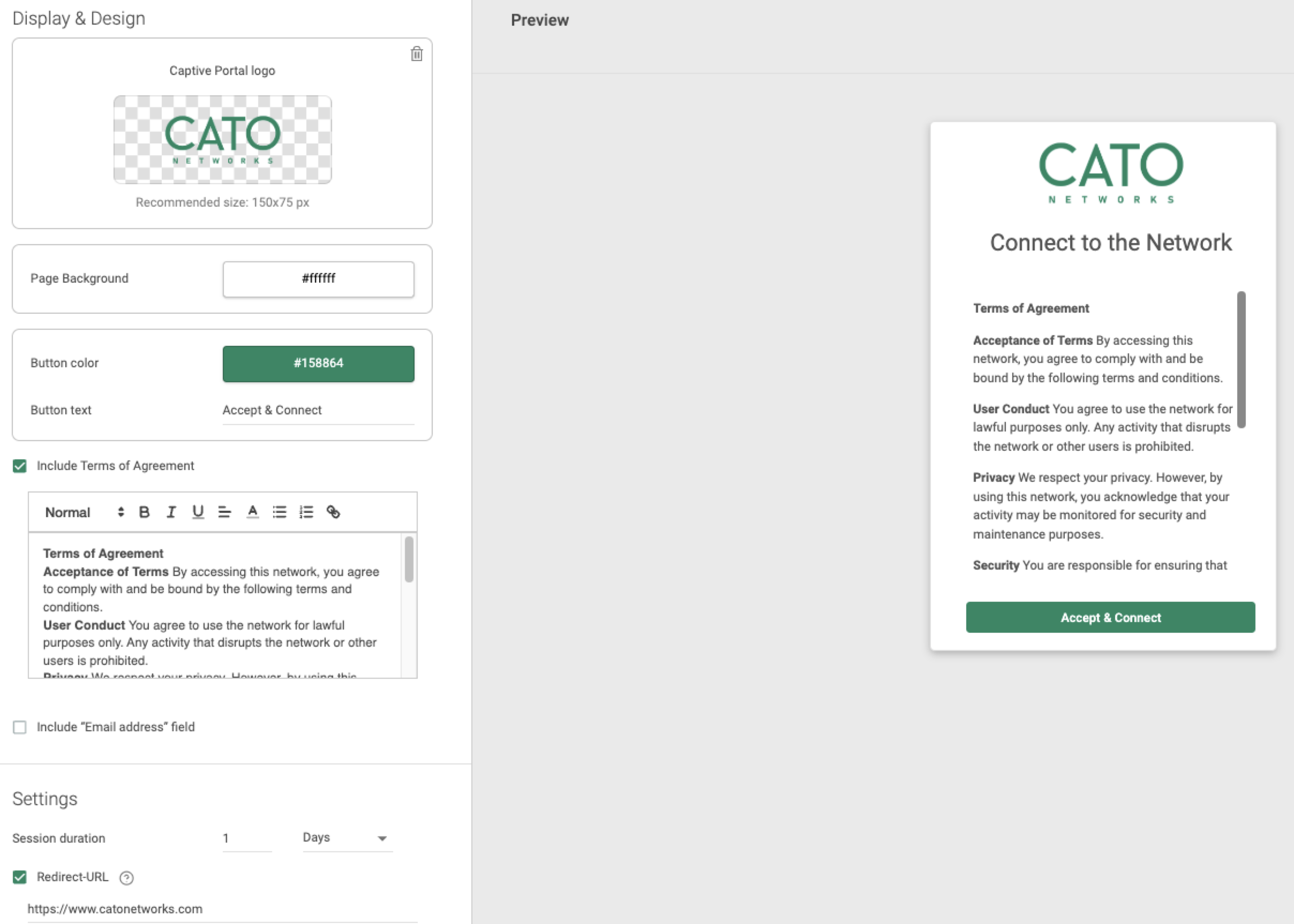 Configuración del Portal Cautivo de Cato – Base de Conocimientos