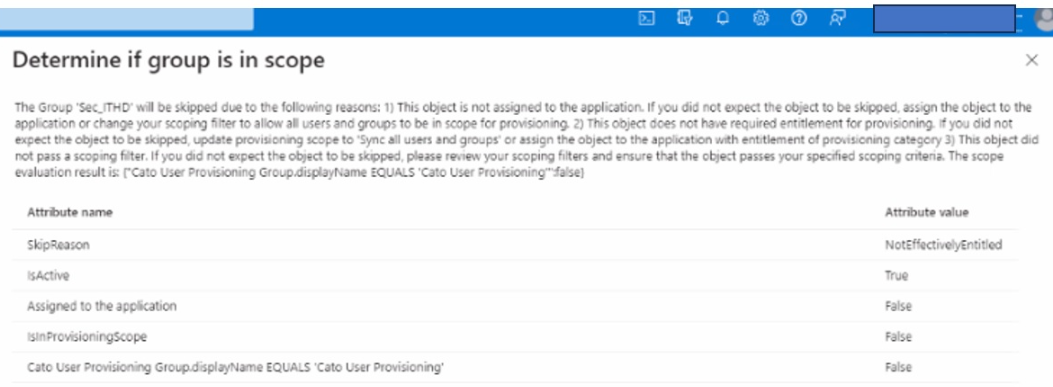 SCIM Sync and Provisioning Troubleshooting – Cato Learning Center