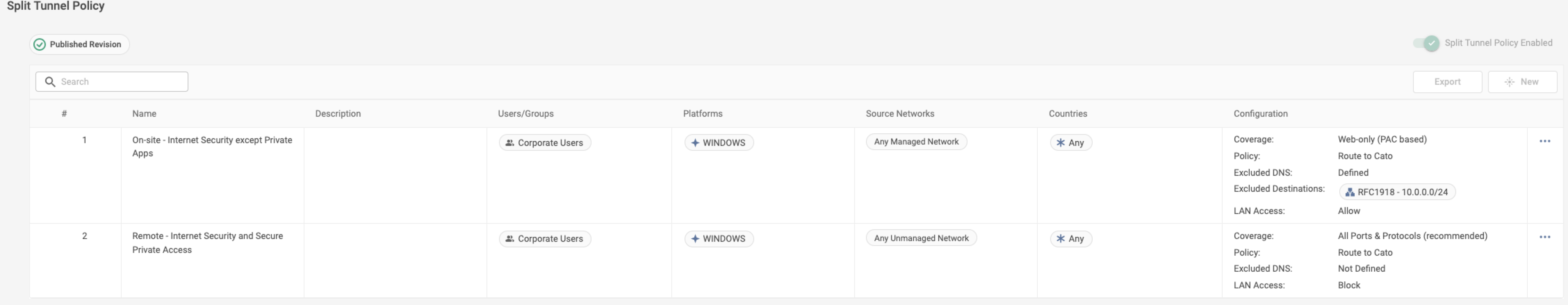 Routing with the Cato Client Split Tunnel Policy (EA) – Cato Learning ...