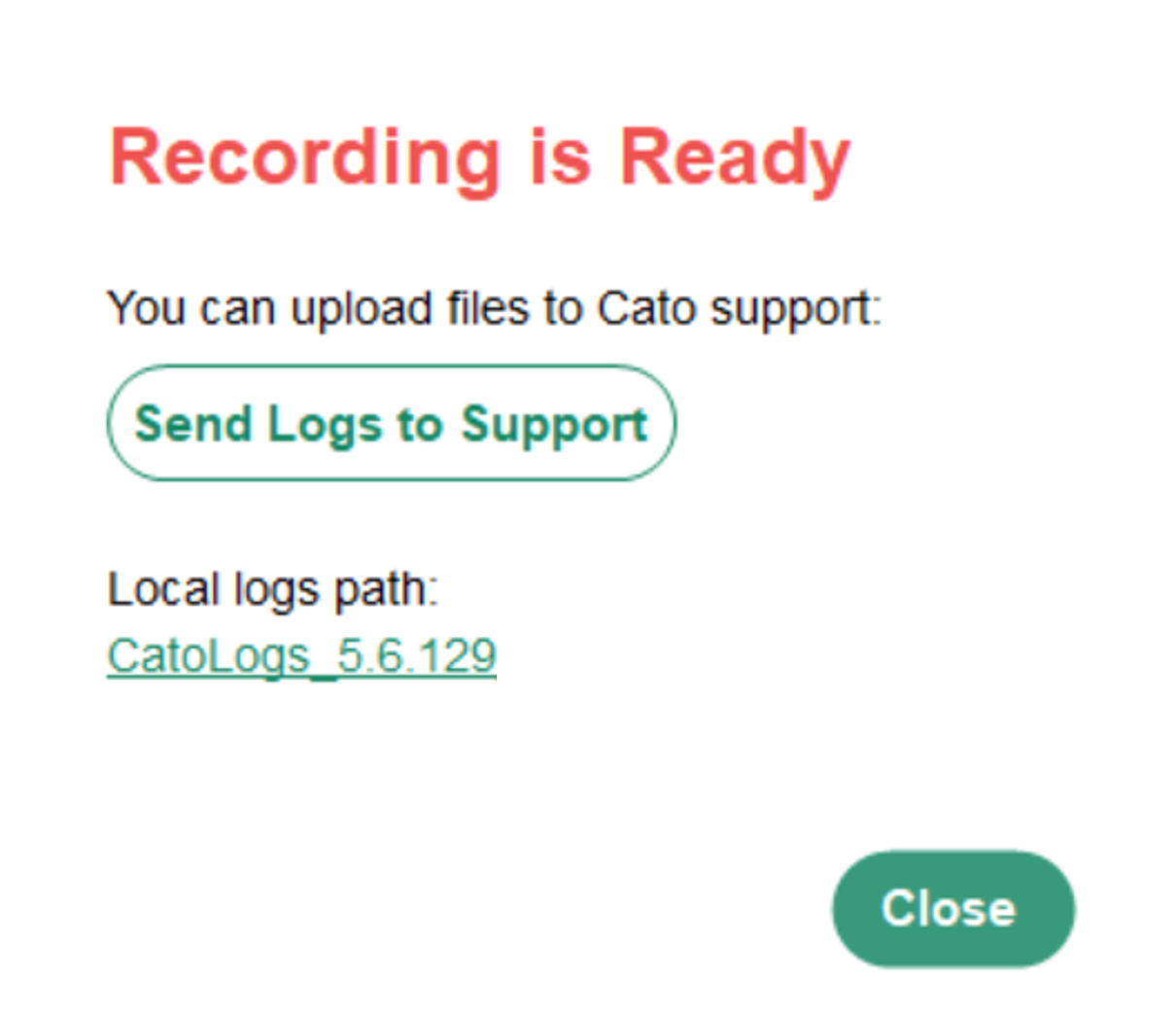 Recording Issues Using the Cato Client – Cato Learning Center