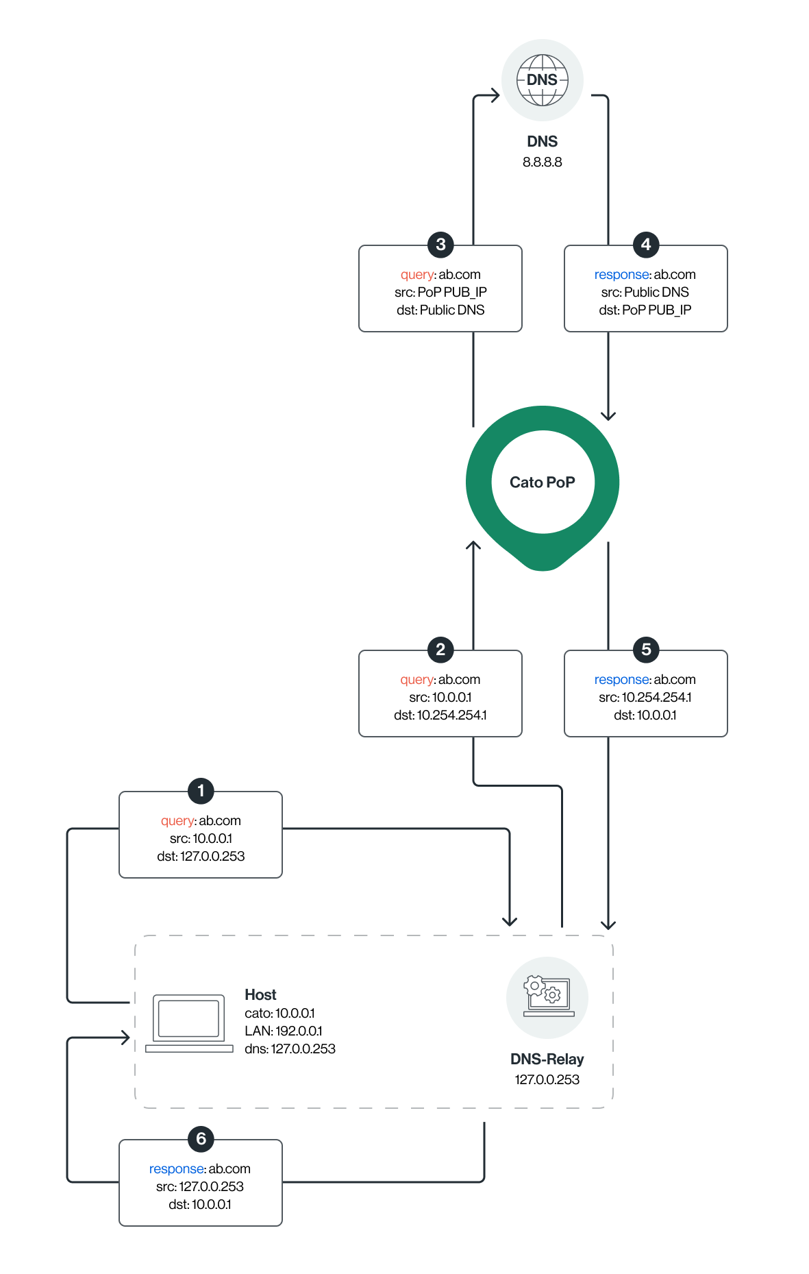 Example DNS Flows Using Cato as your DNS Server – Cato Learning Center