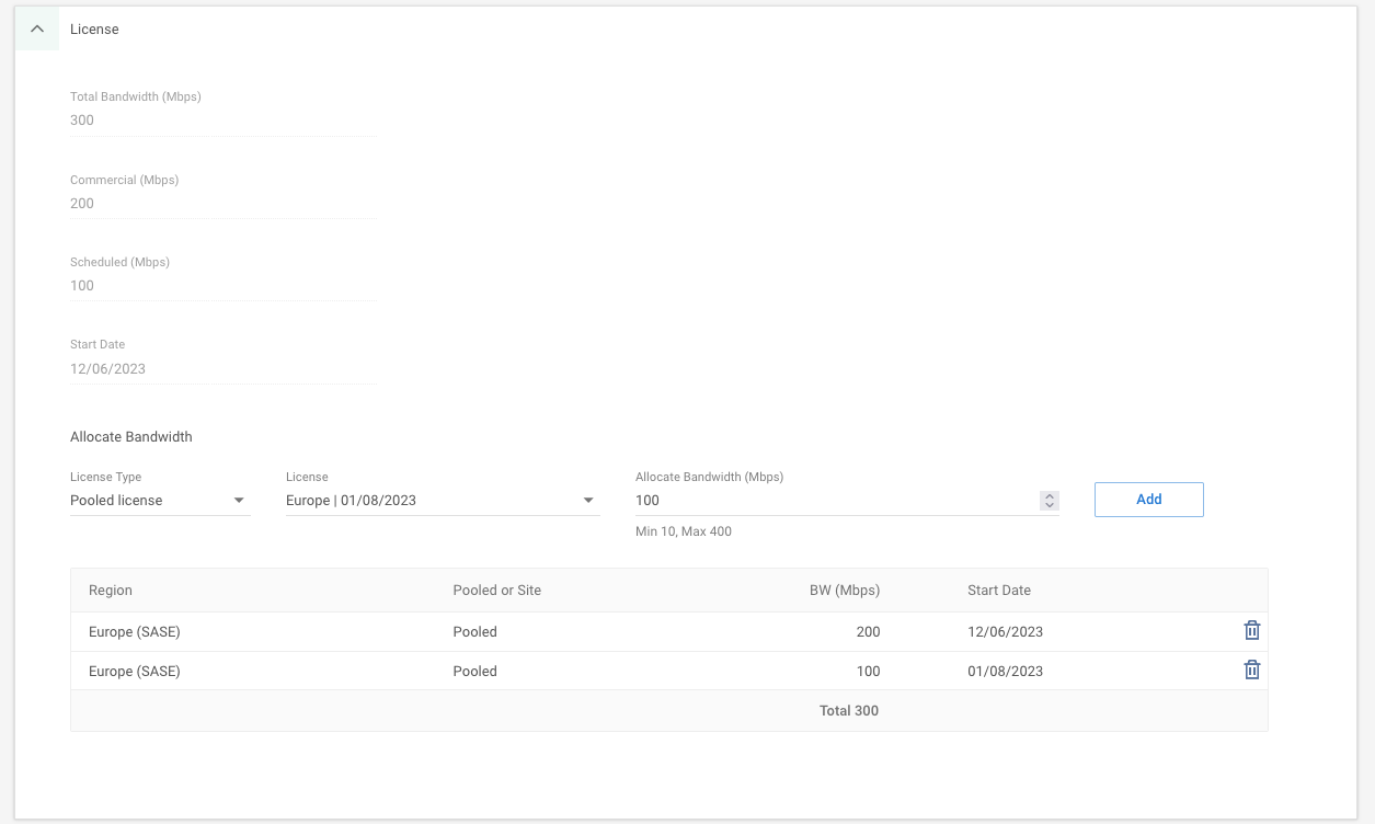 Managing Site Bandwidth in Licenses – Cato Learning Center