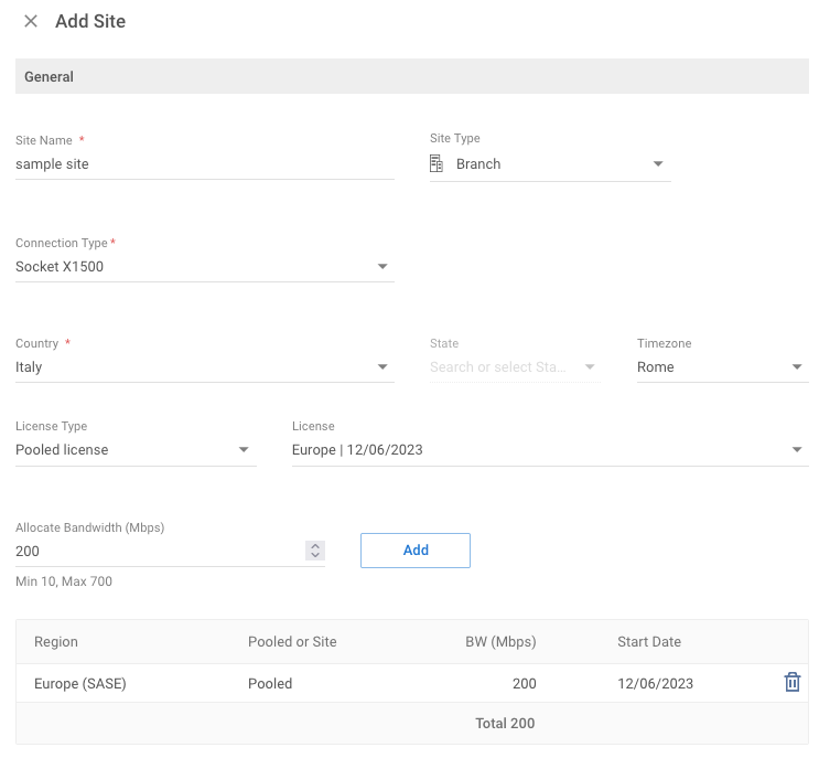 ライセンスでのサイト帯域幅の管理 – ナレッジベース