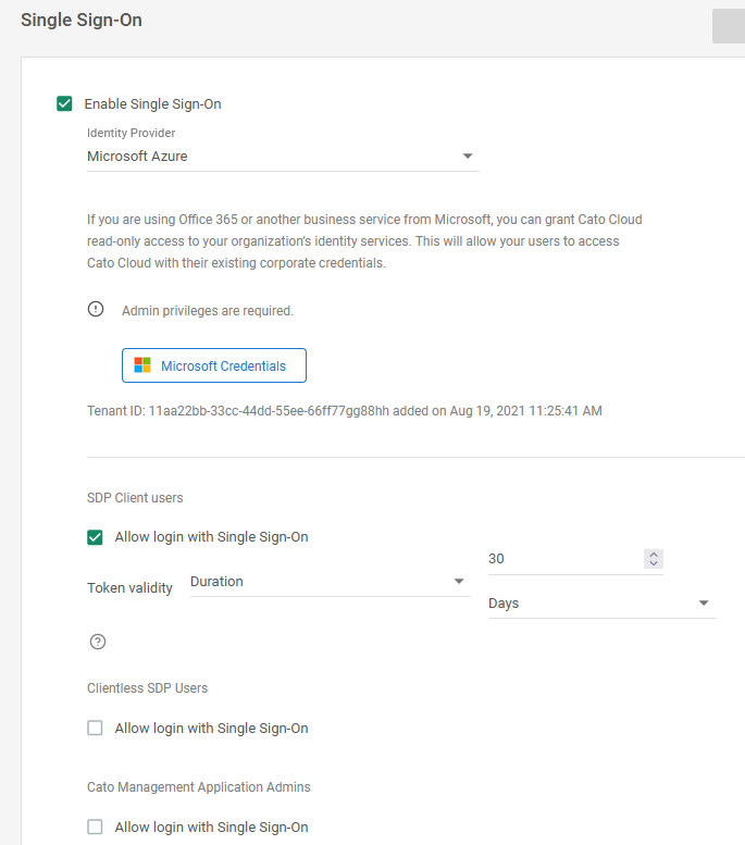 Configuring SSO and the Subdomain for the Account – Cato Learning Center