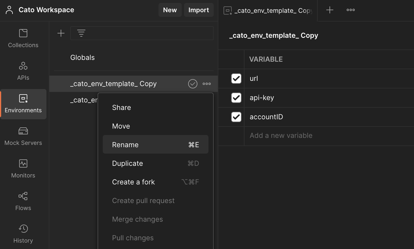 Using the Cato Site Creation API with Postman – Cato Learning Center