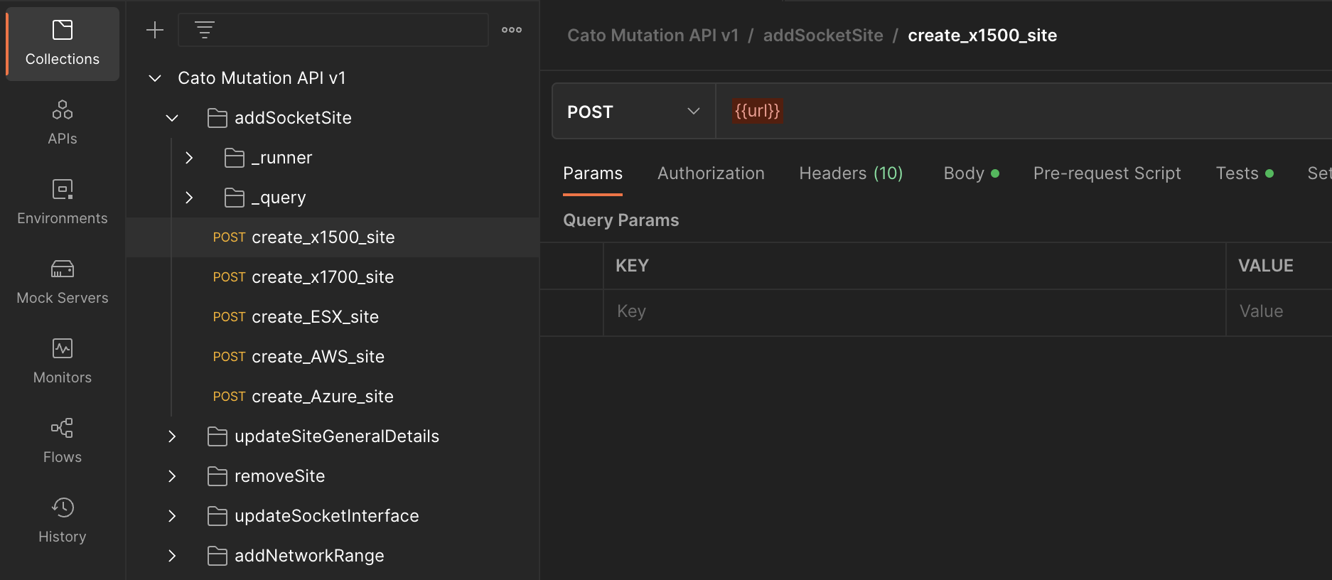 Using the Cato Site Creation API with Postman – Cato Learning Center